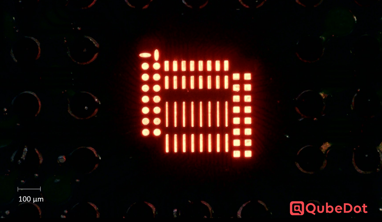 Native-InGaN red microLEDs made by QubeDot - QubeDot